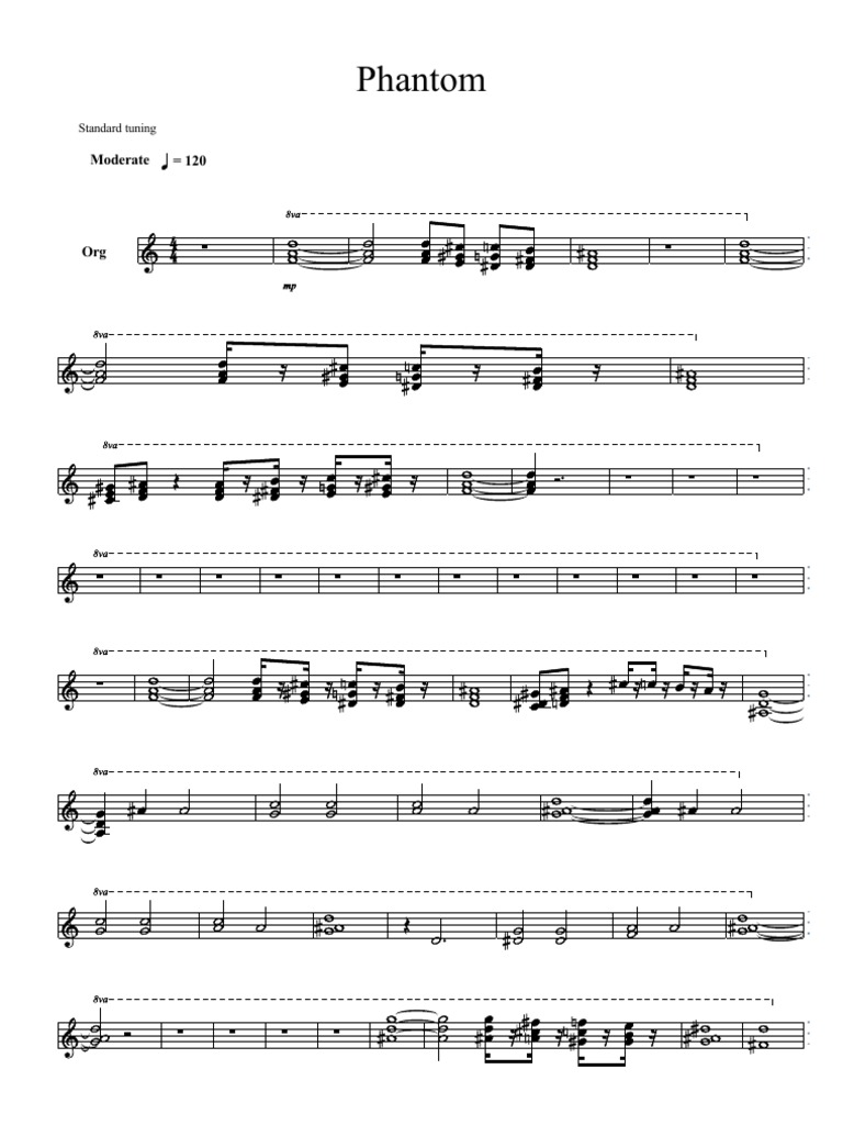 The Phantom of The Opera (Organ) | PDF