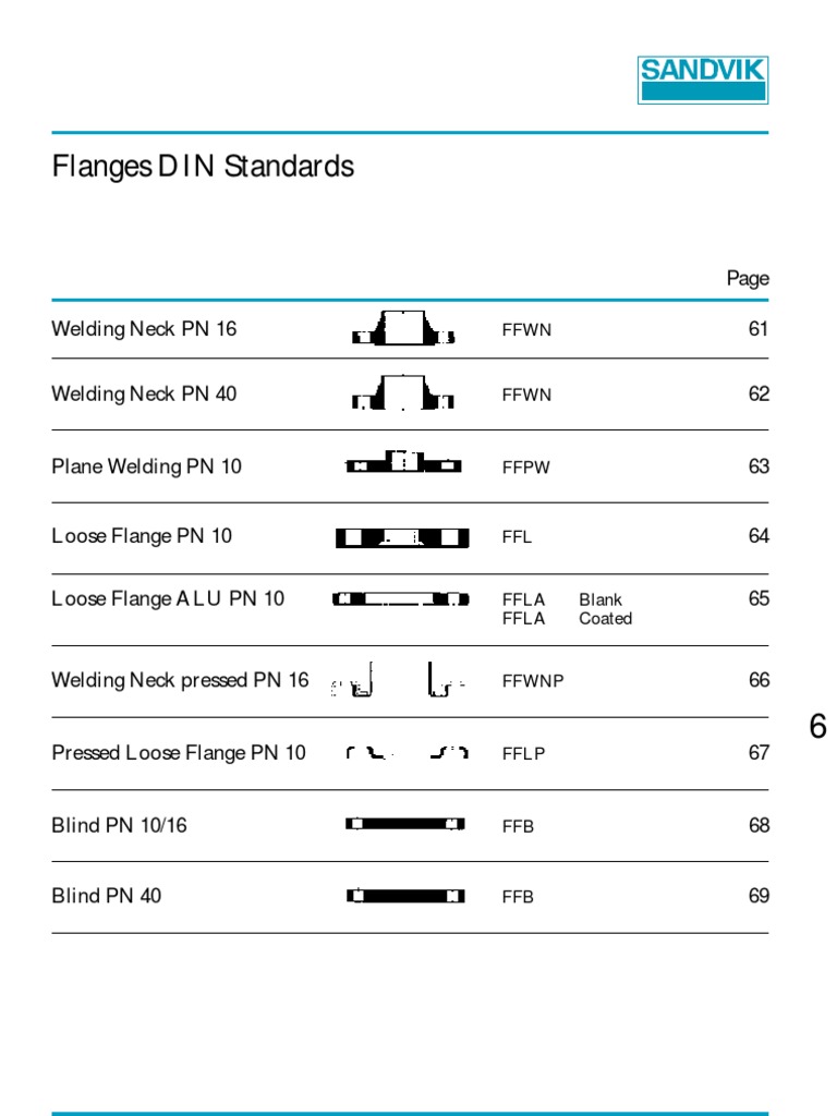 DIN Flange Standards | PDF