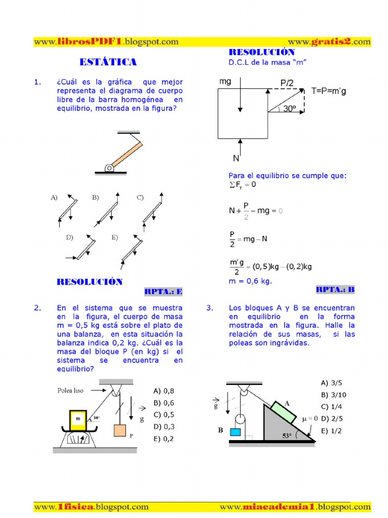 Estatica Ejercicios Resueltos