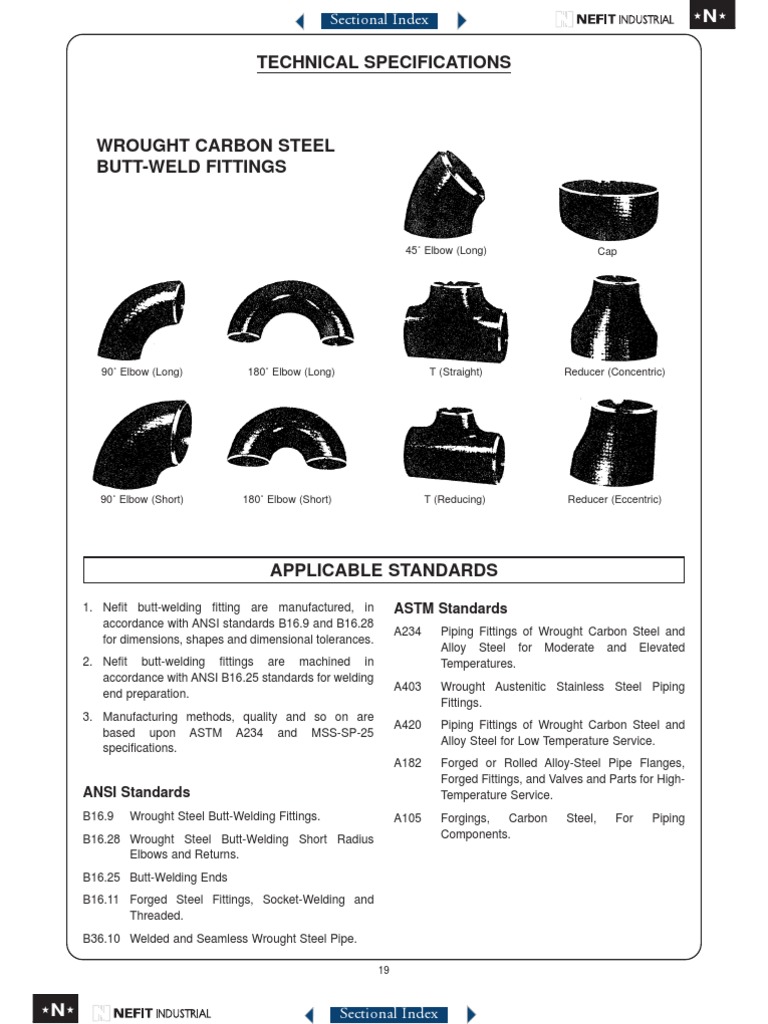 Nefit Butt-Weld Fittings Specifications | PDF | Pipe (Fluid Conveyance ...