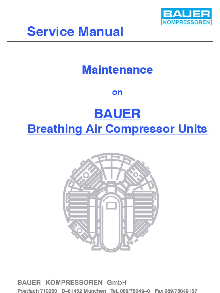 Bauer Service Manual | PDF | Valve | Piston