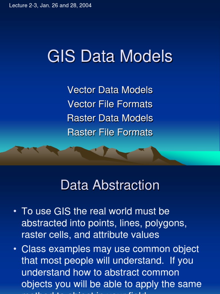 GIS Data Model | PDF | Arc Gis | Geographic Information System