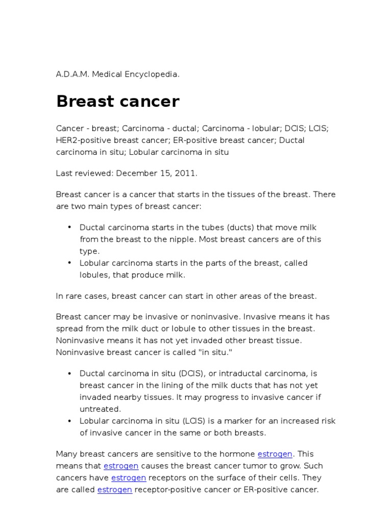 An In-Depth Overview of Breast Cancer: Types, Symptoms, Risk Factors ...