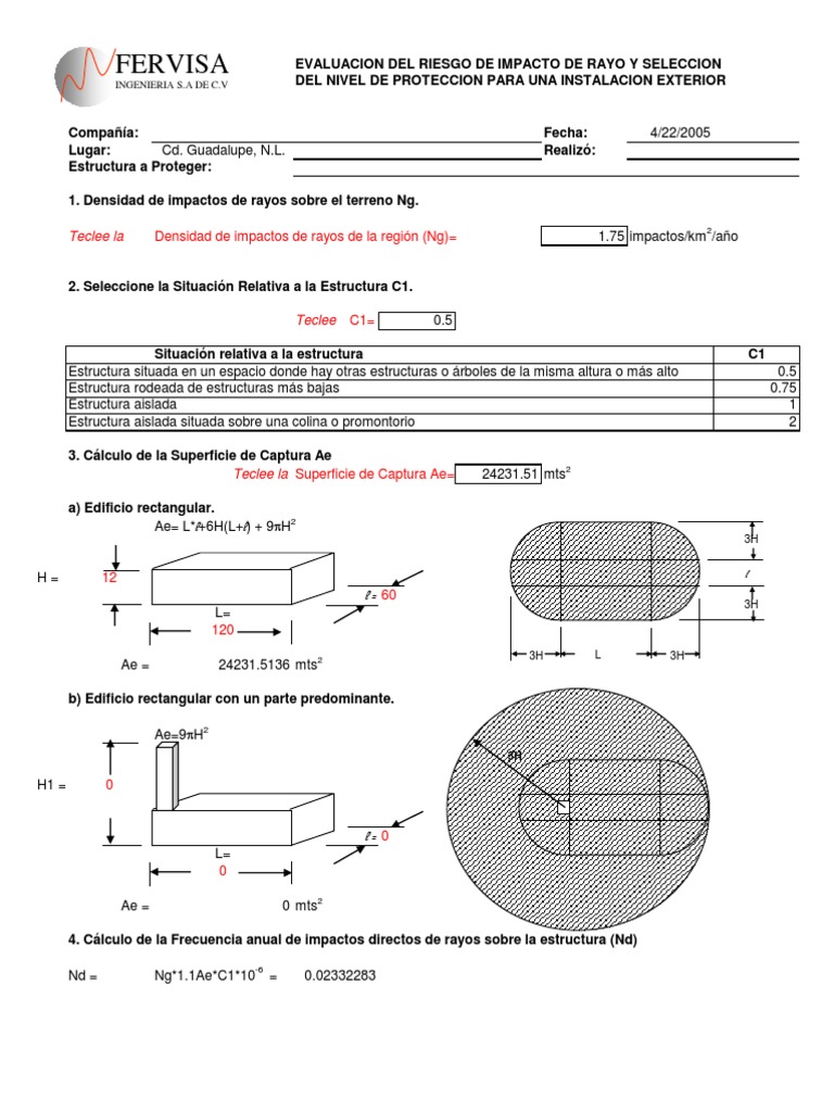 Calculo de Pararrayo | PDF | Informática