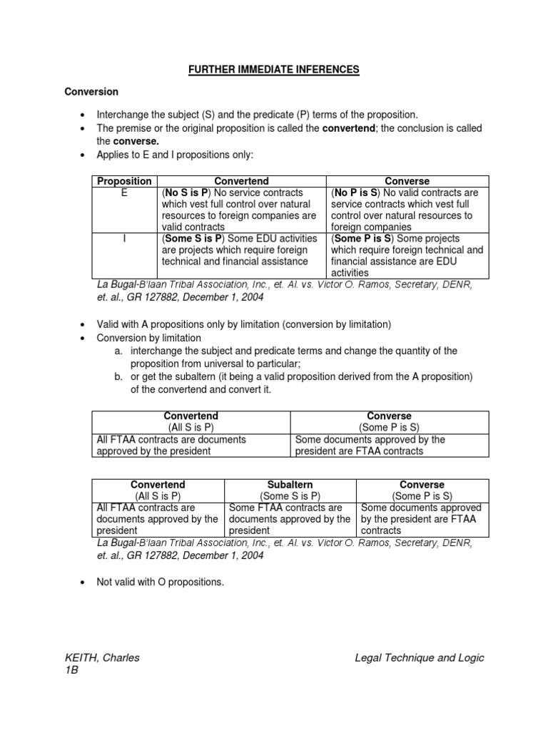Further Immediate Inferences | PDF | Inference | Logic