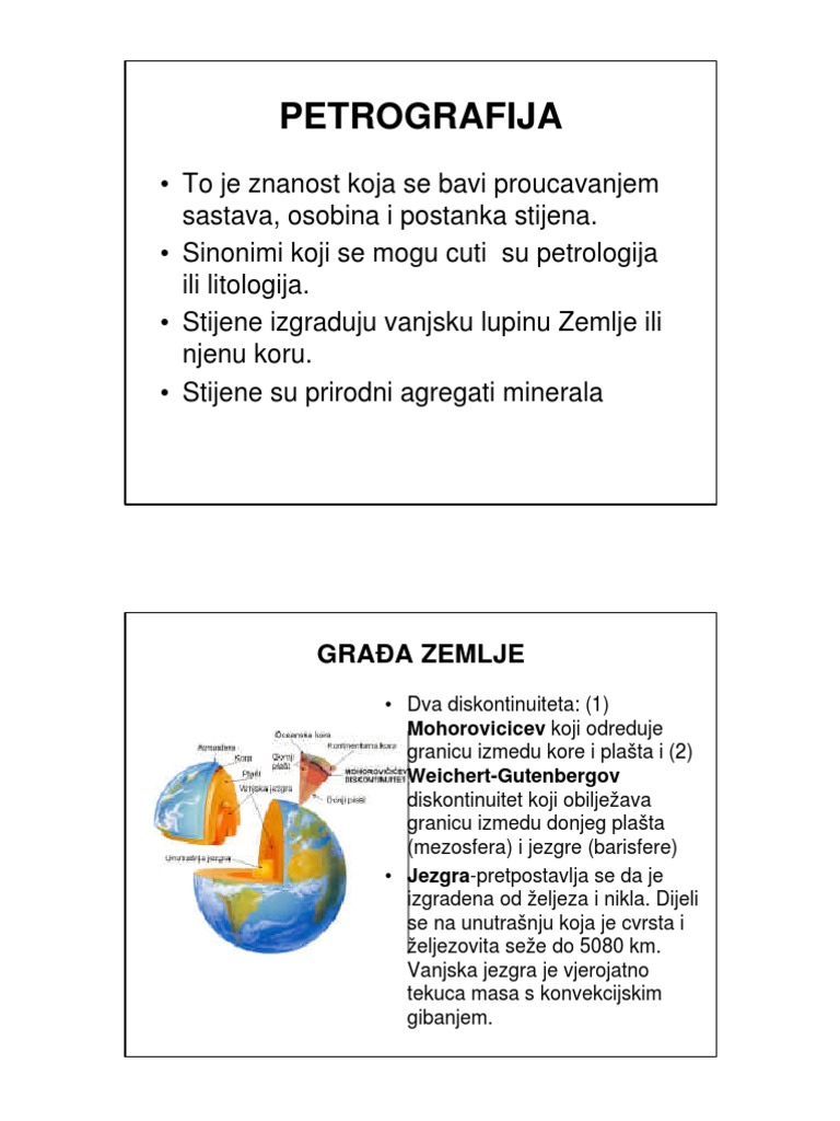 Magmatske, Sedimentne I Metamorfne Stijene | PDF