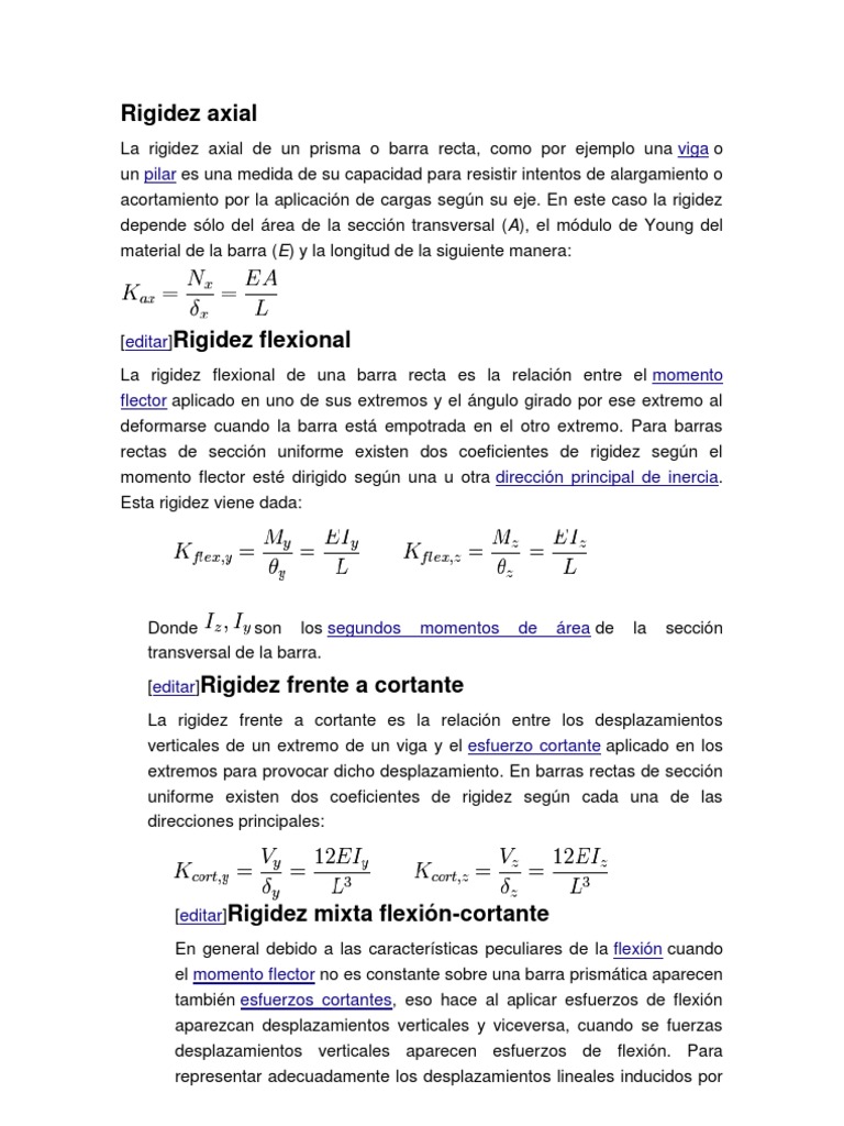 Rigidez Axial de Barras y Prismas | PDF | Rigidez | Cantidad