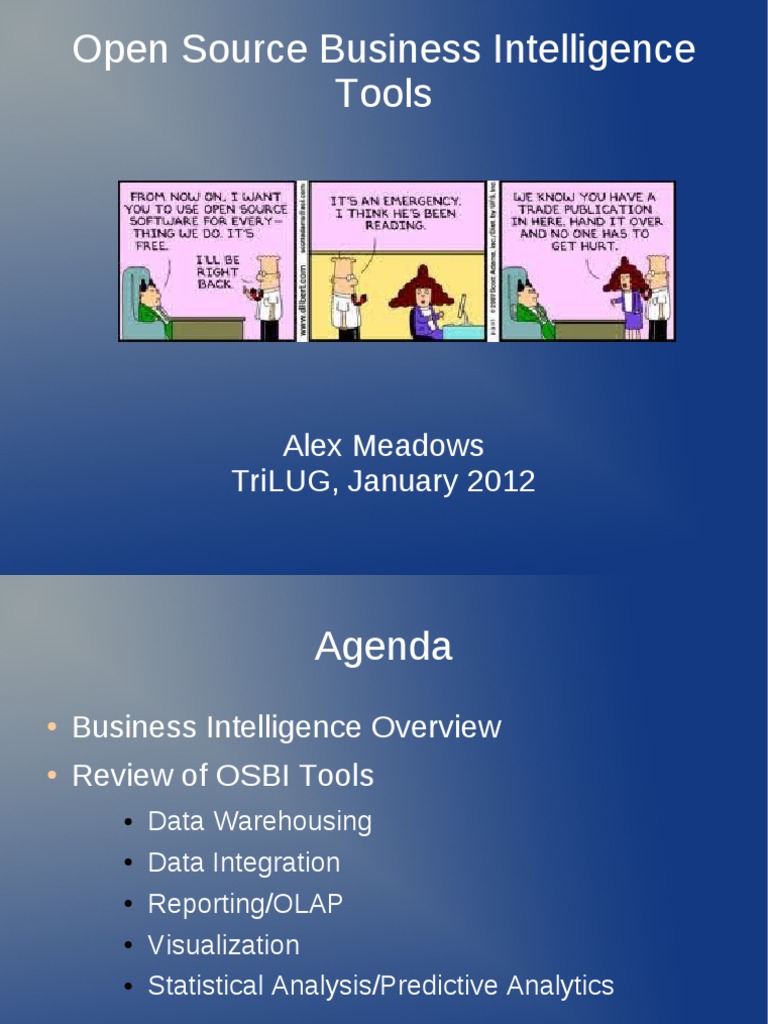Open Source Business Intelligence Tools | PDF | Data Warehouse | Business Intelligence