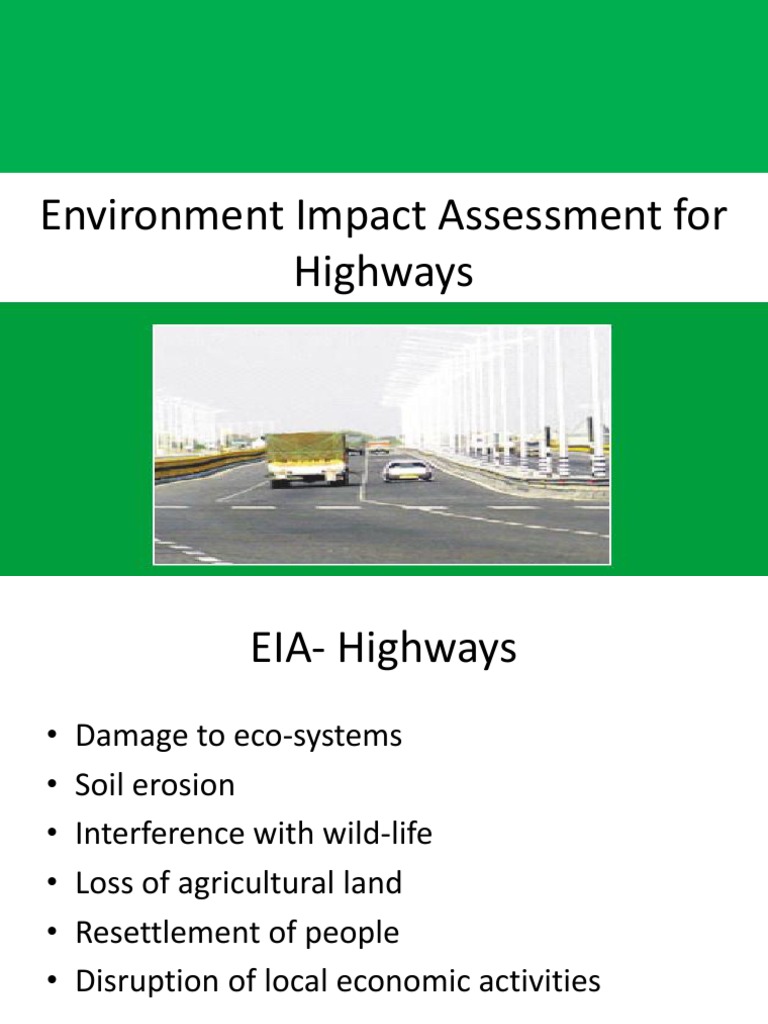Environment Impact Assessment For Highways | PDF | Environmental Impact ...