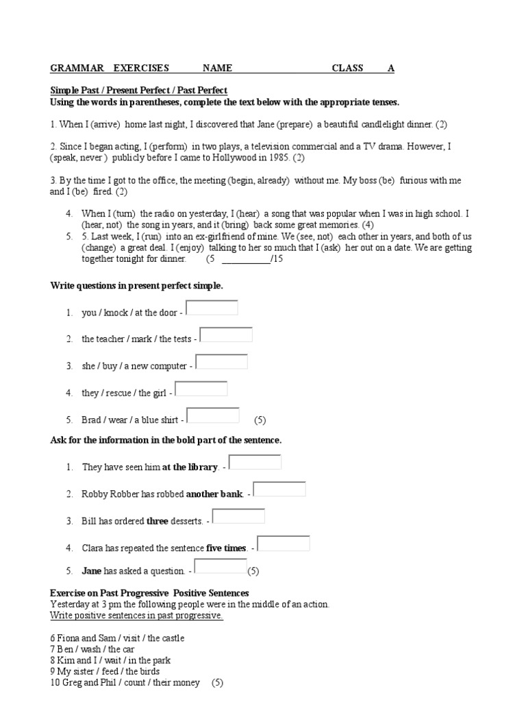Grammar Test | PDF