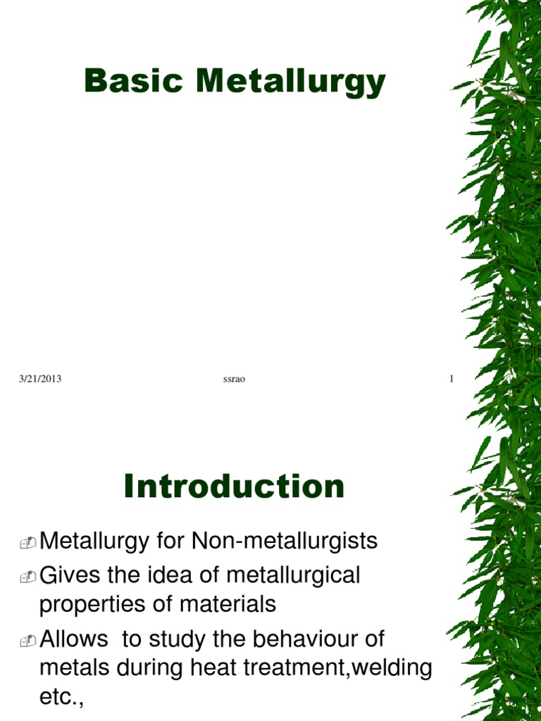Basic Metallurgy | PDF