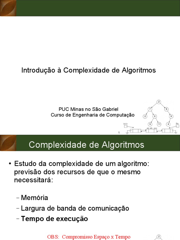 Complexidade de Algoritmos | PDF | Teoria da Complexidade Computacional | Algoritmos