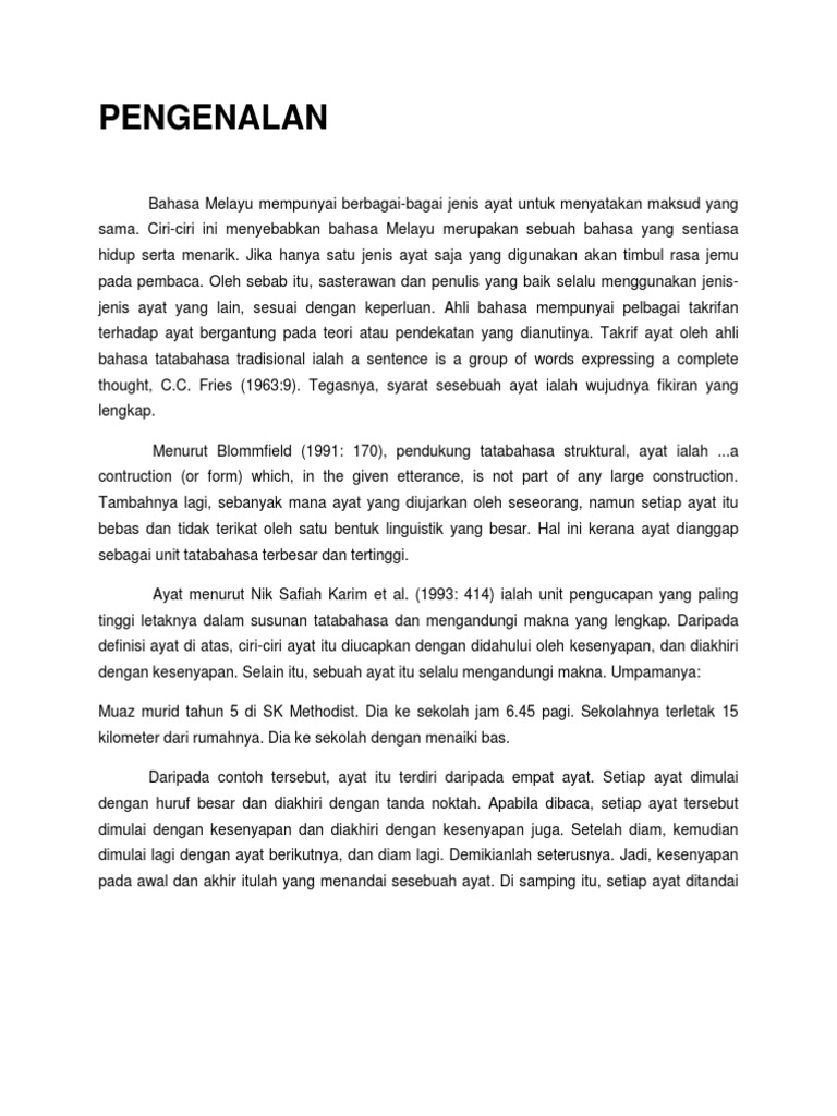 PENGENALAN-Maksud Dan Struktur Ayat Aktif N Tidak Aktif | PDF