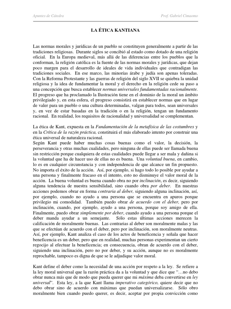 La Ética Kantiana y El Utilitarismo Ético | PDF | Utilitarismo ...