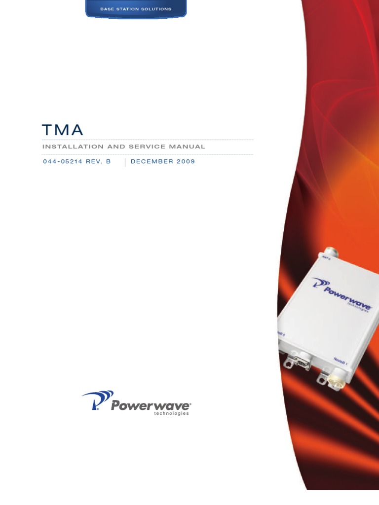 Powerwave TMA Manual | PDF | Electrical Connector | Electromagnetic ...