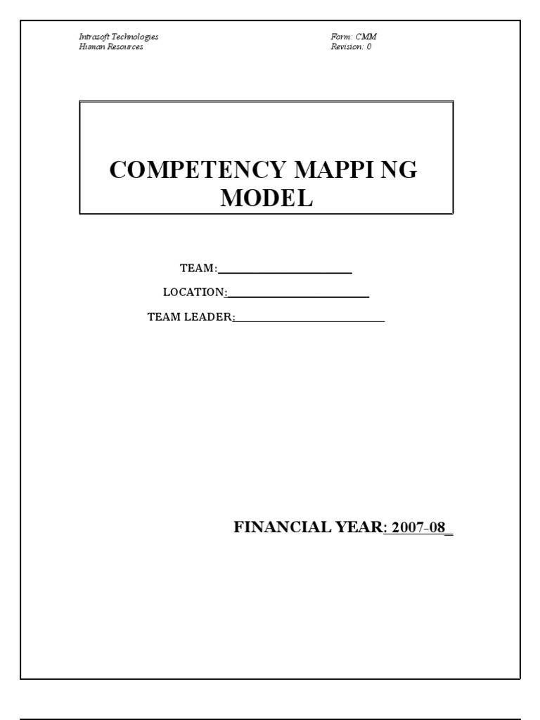 Competency Mapping Model for Teams | PDF