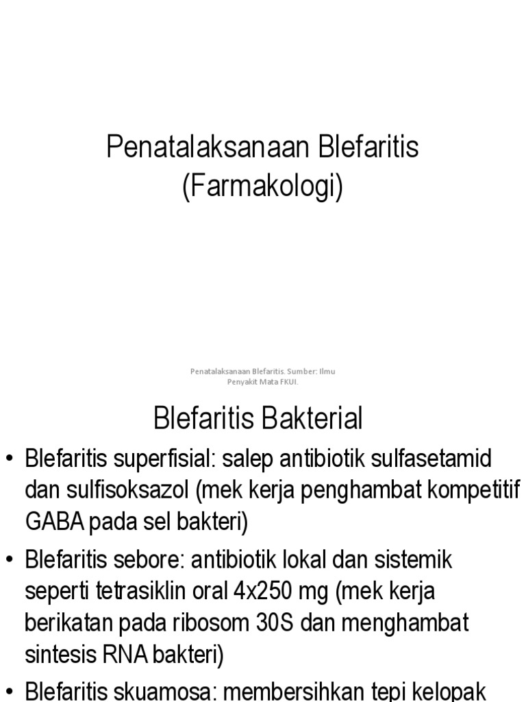 Penatalaksanaan Blefaritis Bakterial | PDF