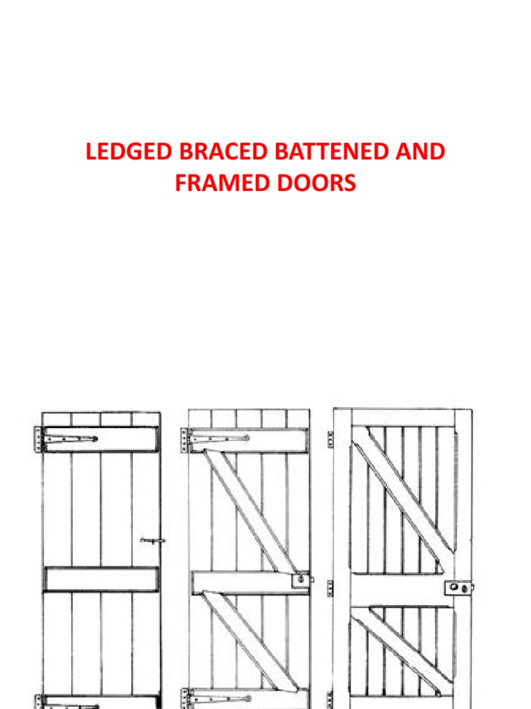 Types, Components, and Construction Details of Ledged Braced Batten ...
