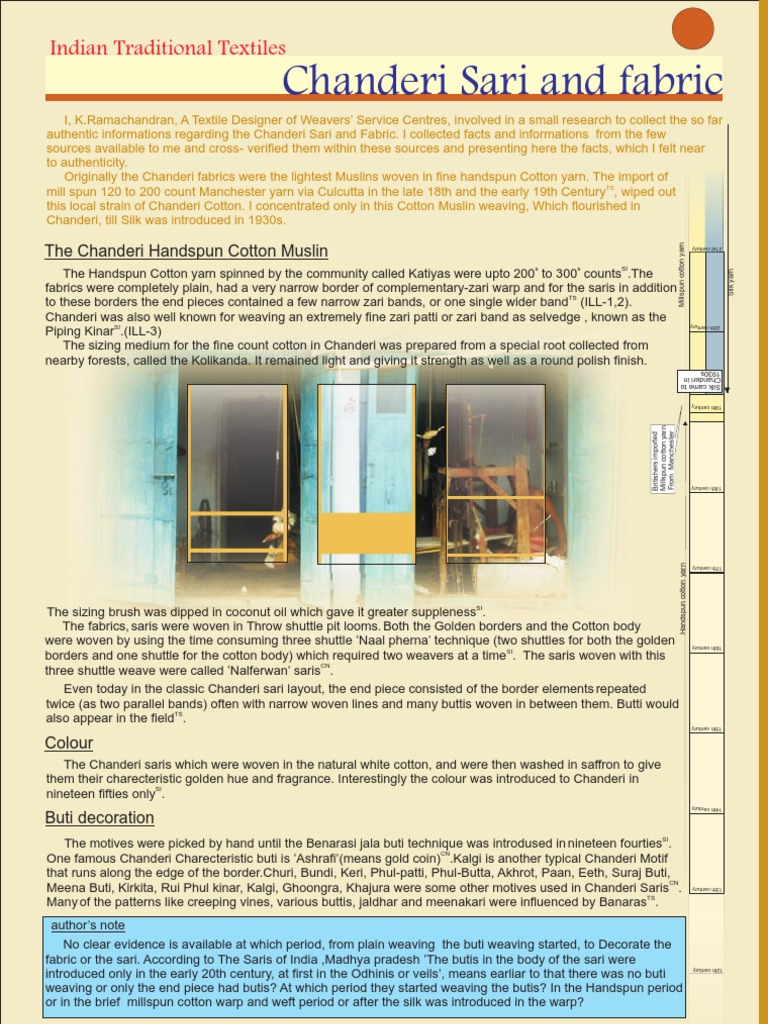 Indian Traditional Textiles-Chanderi Textiles | PDF | Weaving | Clothing
