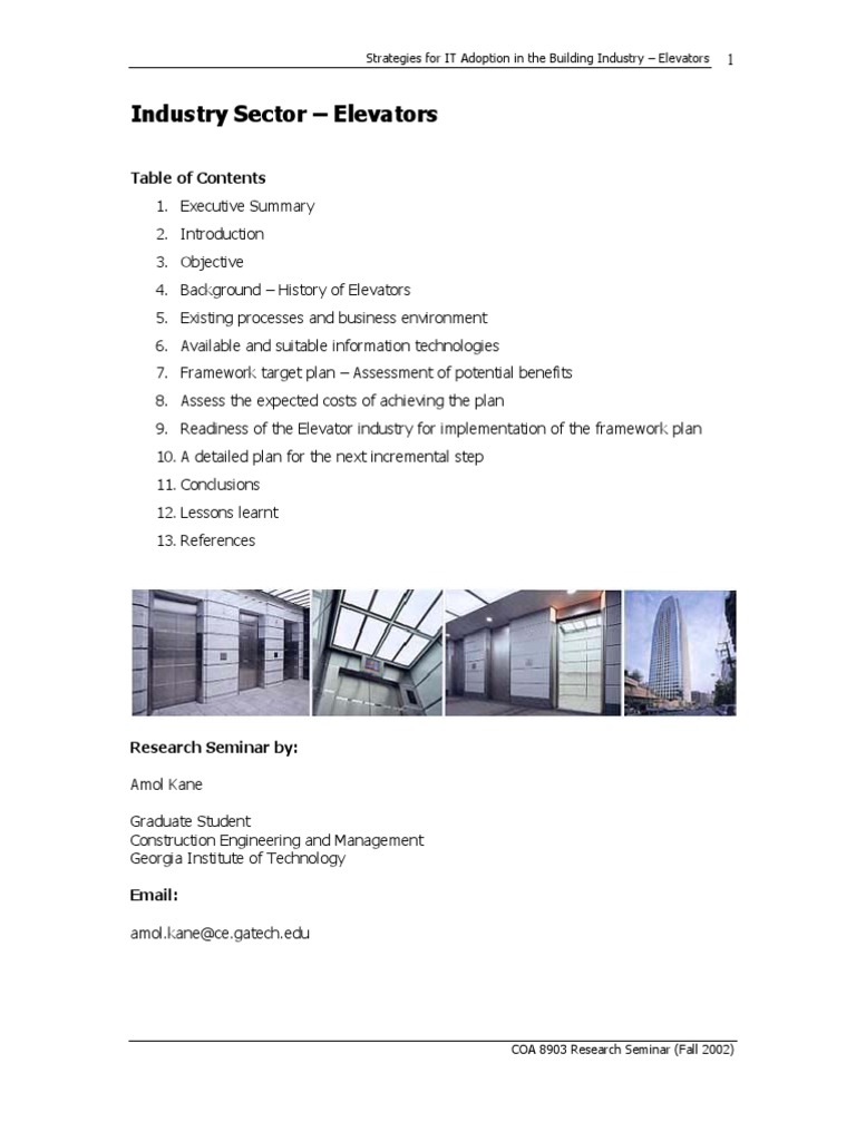 Elevators | PDF | Elevator | General Contractor