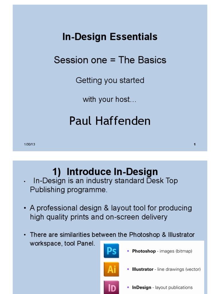 In-Design Stage 1 | PDF | Page Layout | Media Technology