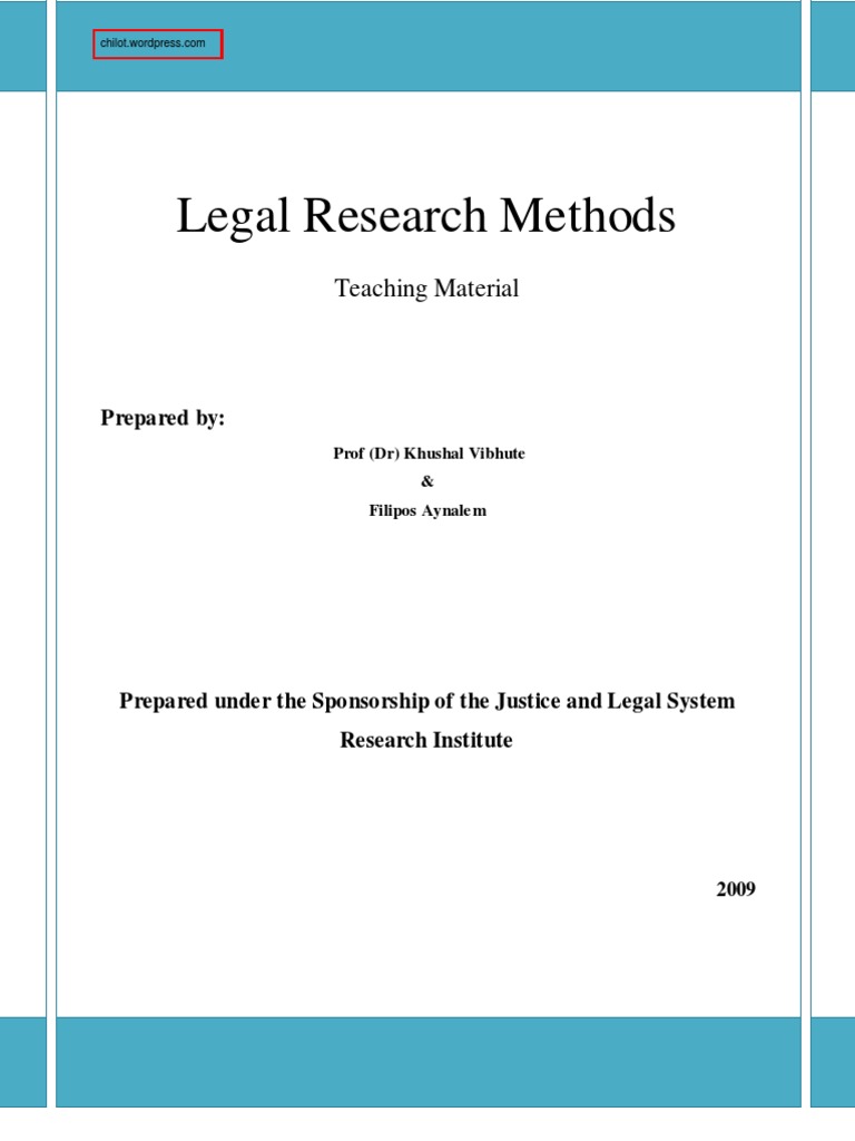 Legal Research Methods Overview | PDF