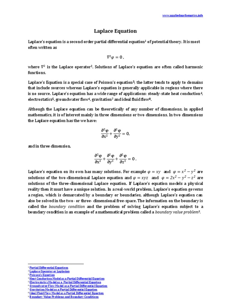 Laplace Equation | PDF