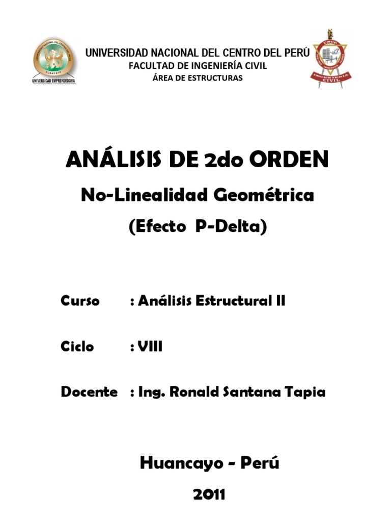 Análisis Estructural: Efecto P-Delta | PDF | Elasticidad (Física ...