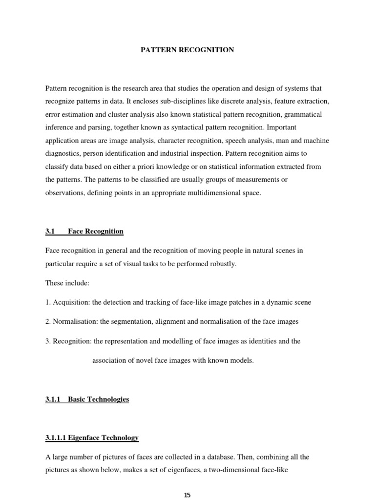 Pattern Recognition | PDF | Pattern Recognition | Artificial Neural Network