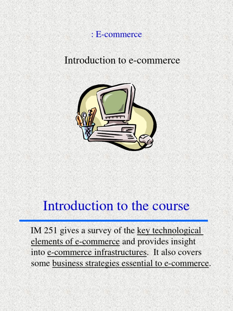 Introduction e Commerce | PDF | E Commerce | Value Chain