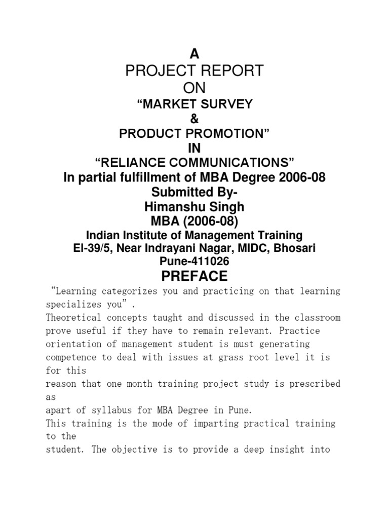 Project Report ON | PDF | Internet Access | Telecommunication