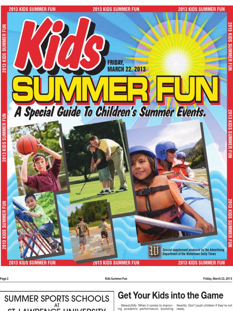 Summer Fun: A Special Guide To Children's Summer Events | PDF | Camping ...