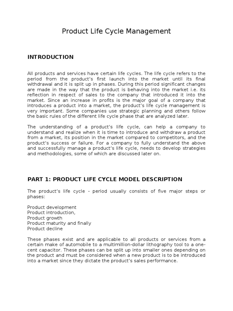 Product Life Cycle MGMT | PDF | Competition | Strategic Management