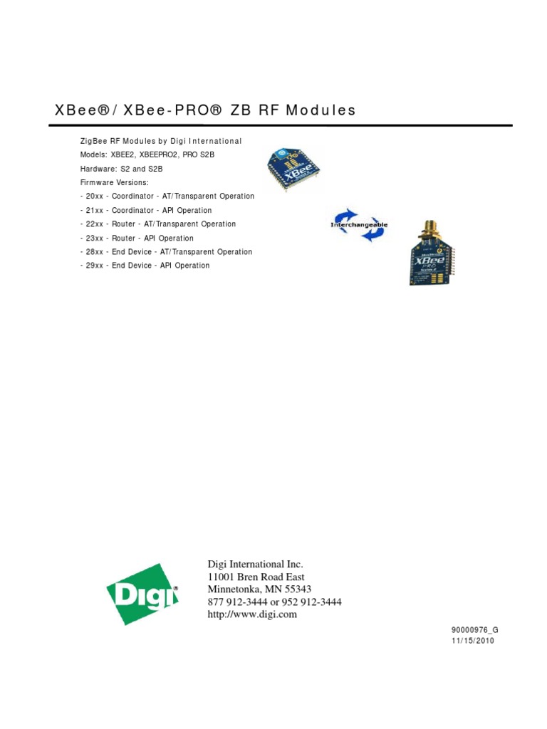 Manual Xbee Serie 2 | PDF | Antenna (Radio) | Computer Network