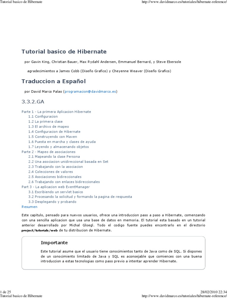 Tutorial Básico Hibernate PDF | PDF