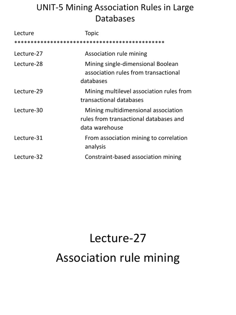 DWDM Unit 5 | PDF | Data Analysis | Computer Programming