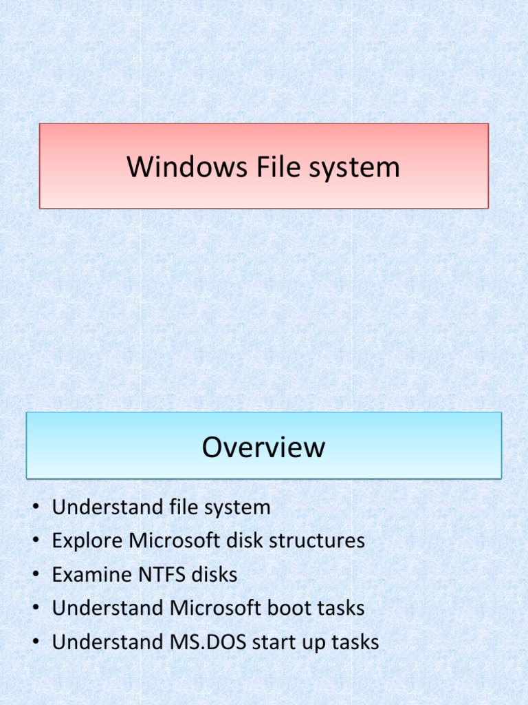 Windows File System | PDF | File System | Computer File