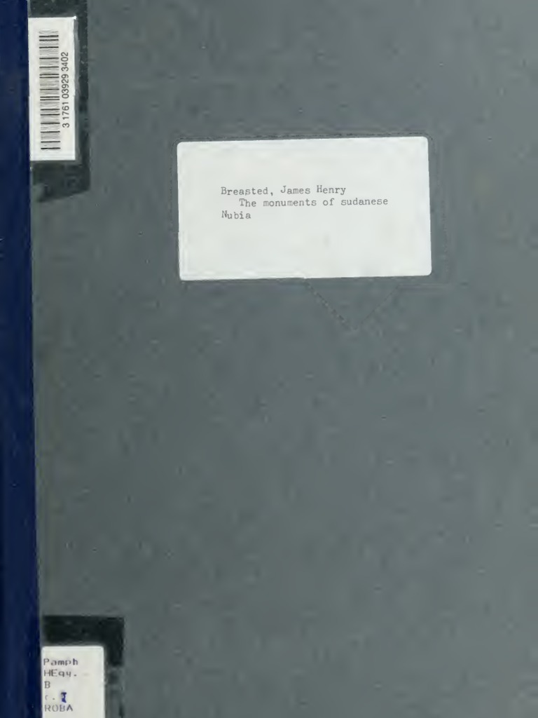 Monuments Nubia: Breapted, James Henry The of Sudanese | PDF | Ancient Egypt