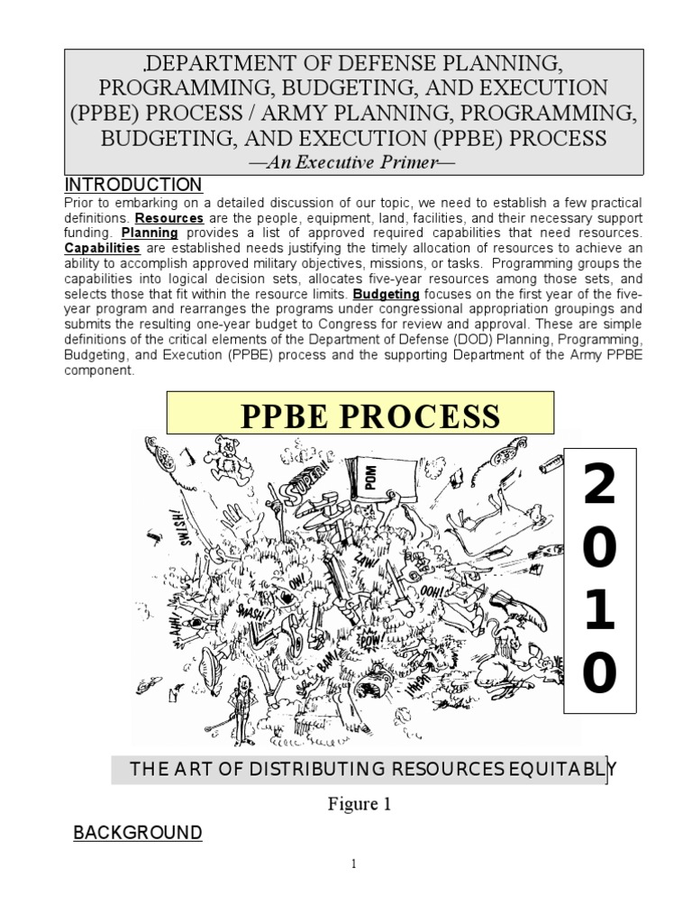 PLANNING, PROGRAMMING, BUDGETING, AND EXECUTION (PPBE) PROCESS OVERVIEW ...