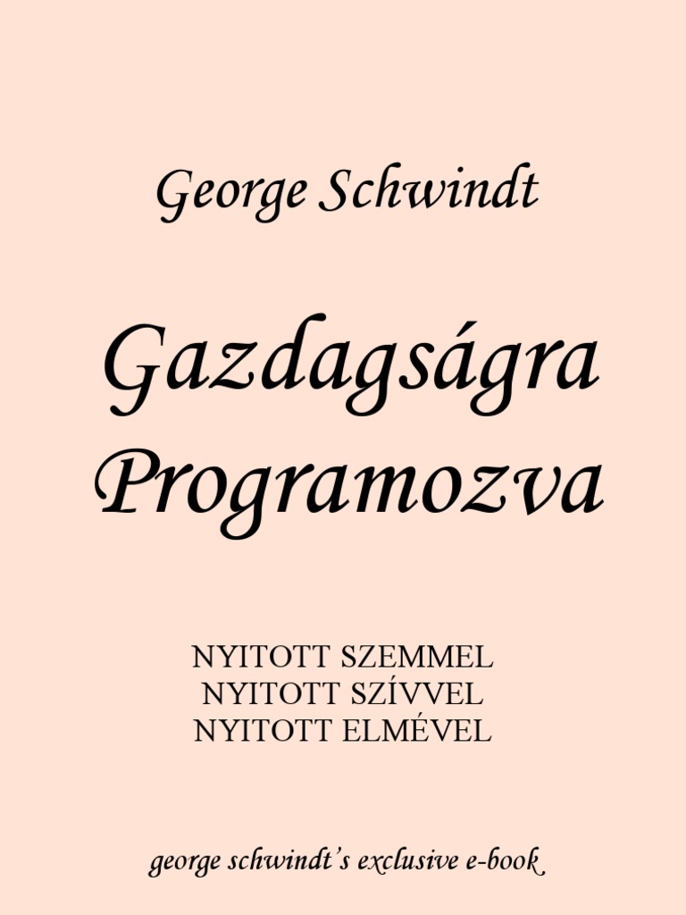George Schwindt Gazdagsagra Programozva | PDF