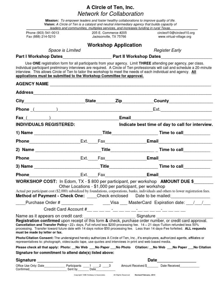 Registration Form 120307 | PDF | Credit Card | Master Card