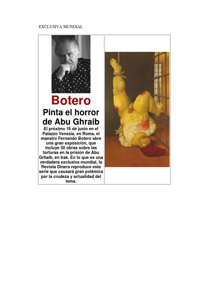 Botero Fernando - Pinturas Del Horror de Abu Ghraib | PDF