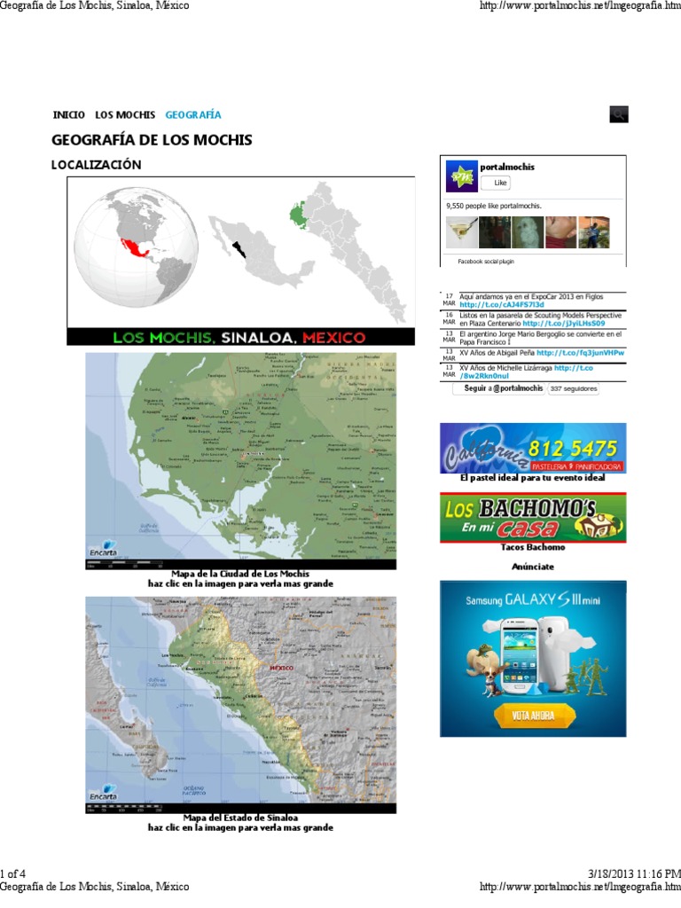 Geografía de Los Mochis, Sinaloa, México | PDF | Geografía Física ...