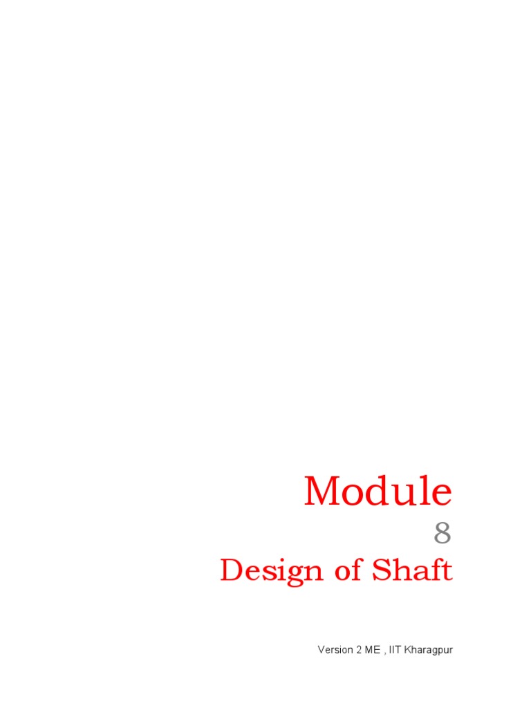 22 Shaft and Its Design Based On Strength | PDF | Stress (Mechanics) | Axle
