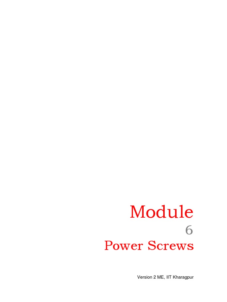 17 Power Screw Drives and Their Efficiency | PDF | Screw | Machines