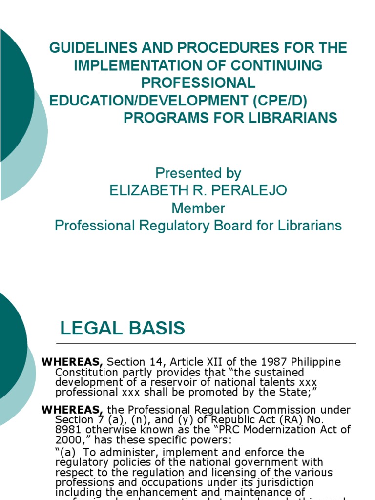 CPE Guidelines | PDF | Thesis