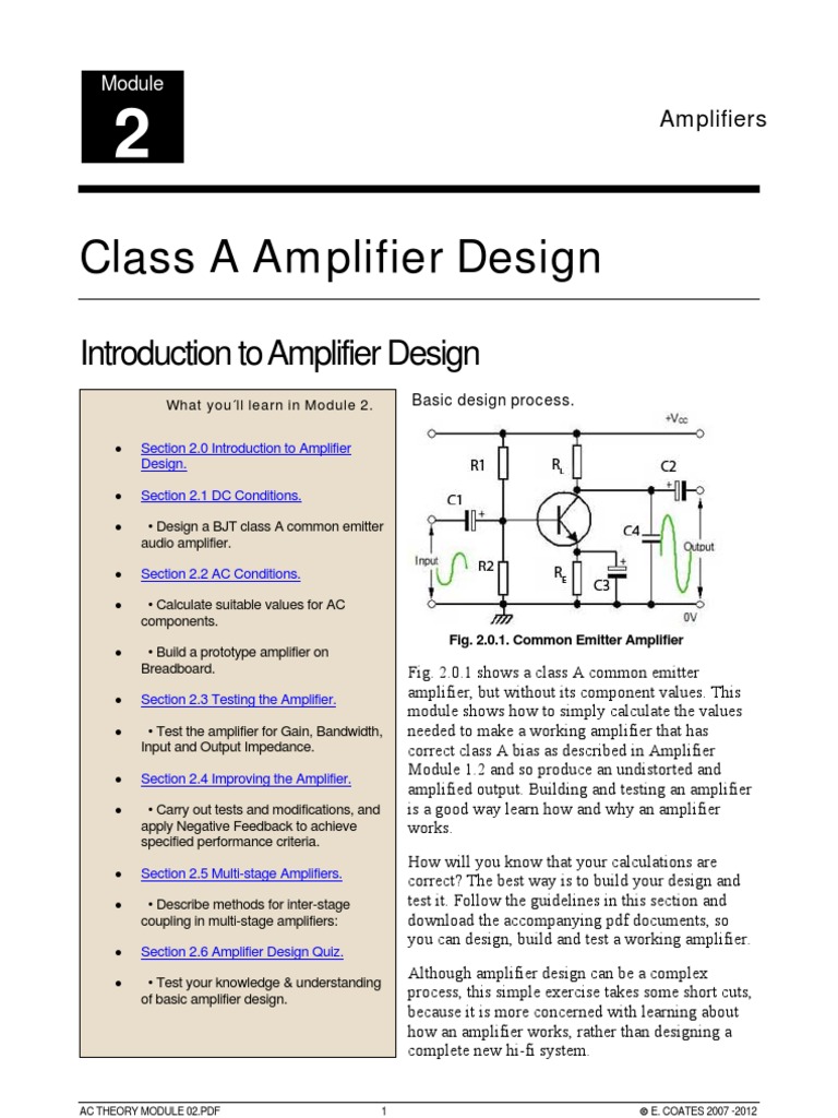 Amplifiers Module 02 | Download Free PDF | Amplifier | Transformer