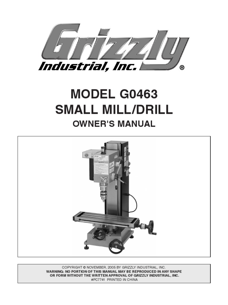 Grizzly g0463 M | PDF | Drill | Metalworking
