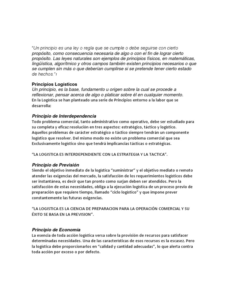 Principios de La Logistica Natali | PDF | Logística | Science