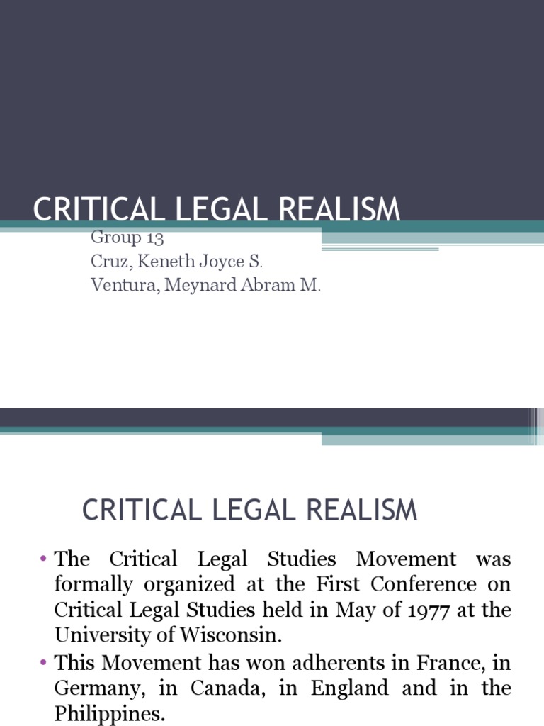 Critical Legal Realism Explained | PDF | Liberalism | Egalitarianism